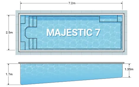7m Majestic Slimline Pool | Buy Direct and Save